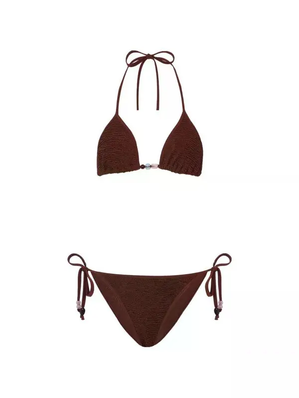 Hunza G Gina Beaded Bikini - Brown