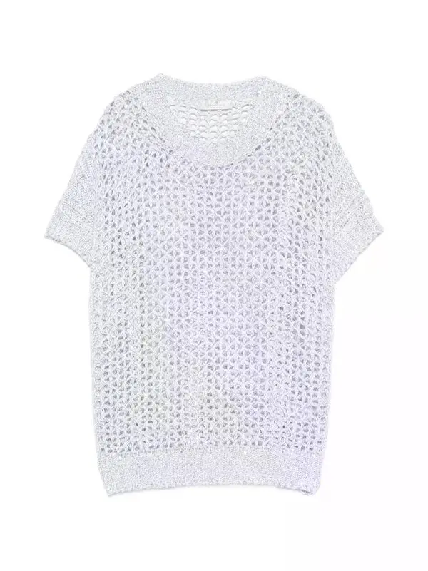 PANICALE Open-knit T-shirt