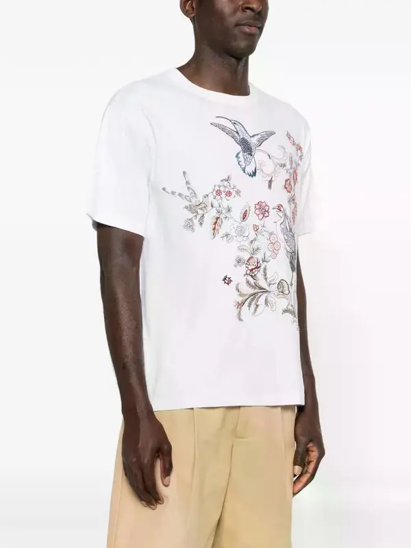 Etro Floral-embroidered T-shirt