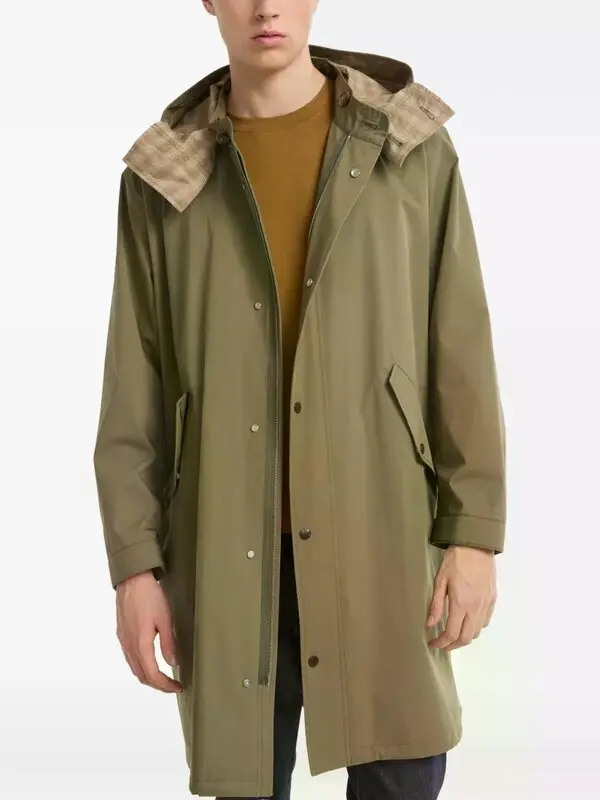 YVES SALOMON Hooded Check Parka