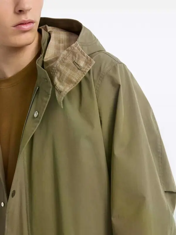 YVES SALOMON Hooded Check Parka