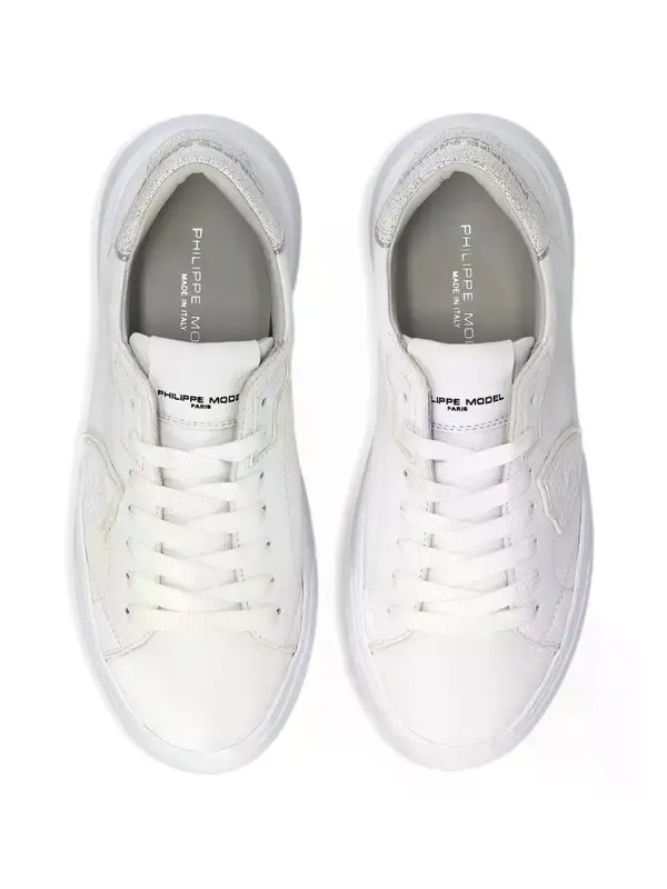 Philippe Model Temple Low Leather Sneakers - White