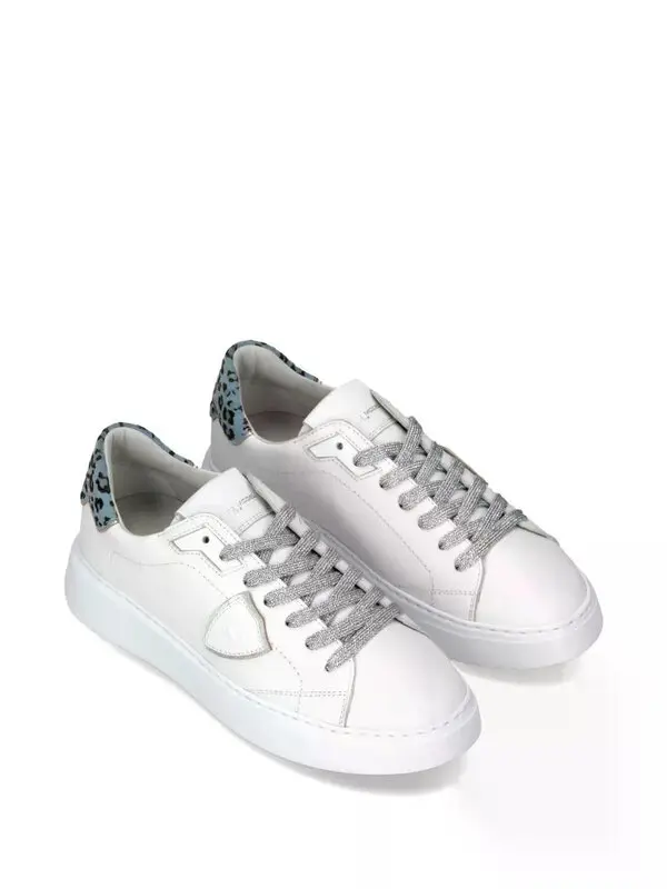 Philippe Model Temple Low Leopard Panel Sneakers