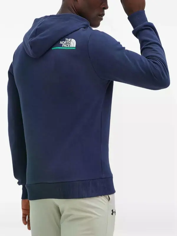 The North Face Logo-print Hoodie - Blue