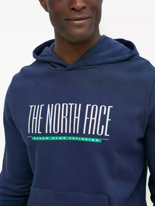 The North Face Logo-print Hoodie - Blue