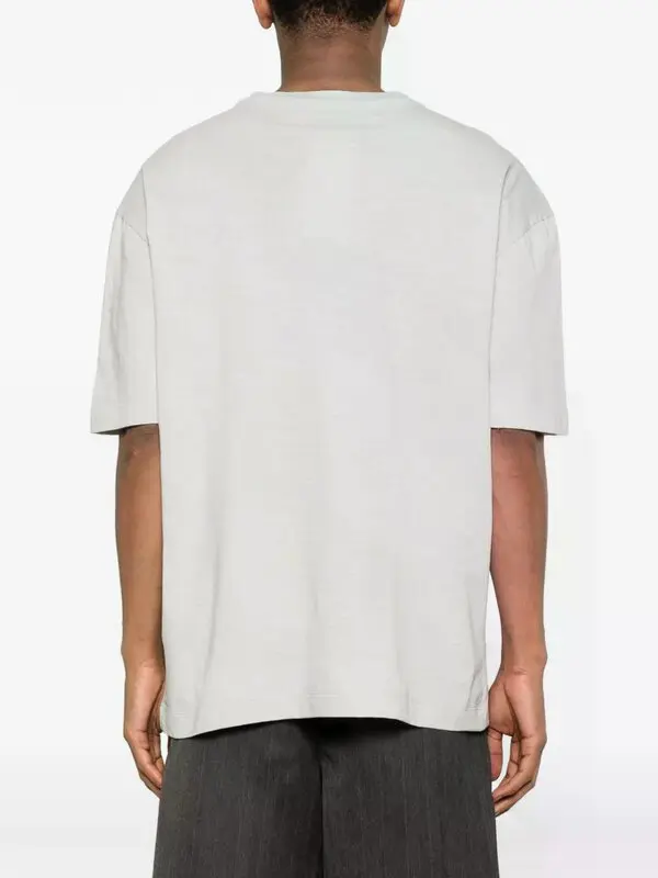 MAISON MARGIELA Logo-embroidered T-shirt - Grey