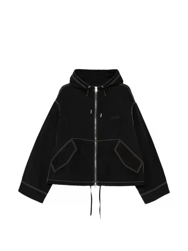 Ami Contrast-stitching Hooded Jacket