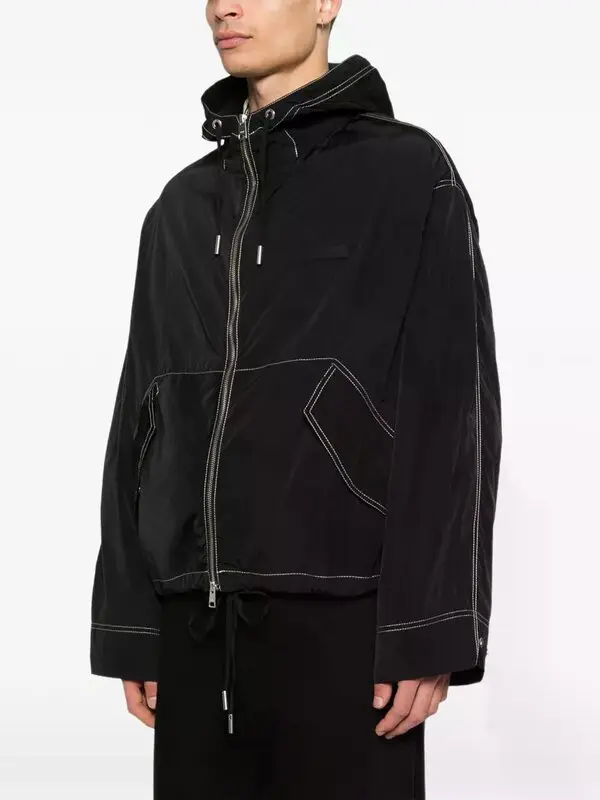Ami Contrast-stitching Hooded Jacket