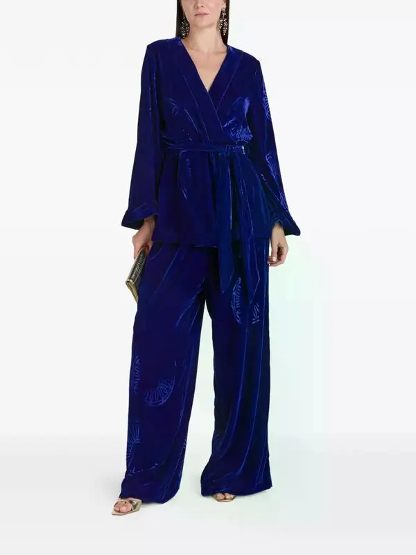 Themis Z Kyma Embossed Trousers - Blue
