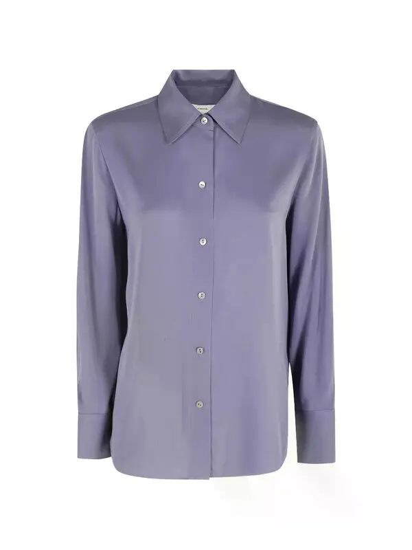 Vince Long-sleeve Button Shirt - Purple