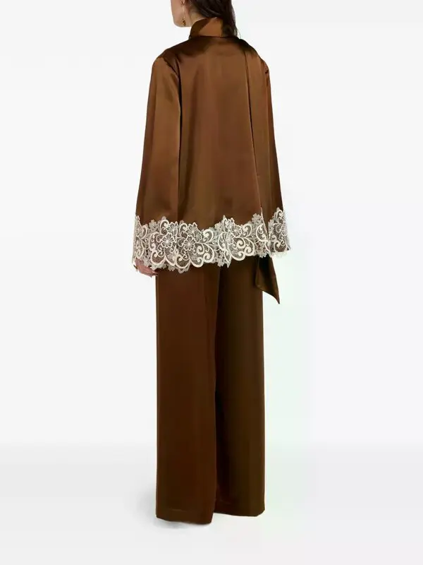 VASILIKI Haneen Lace Pleated Top