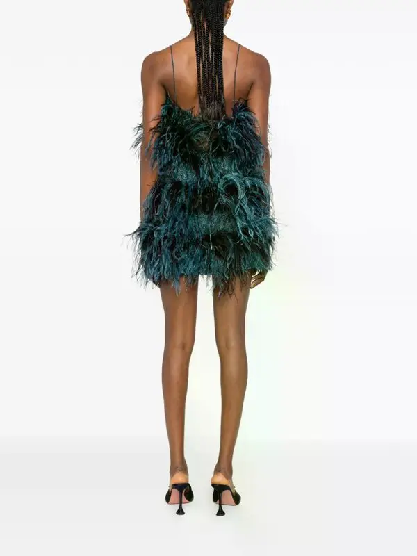 Oseree Feathered Mini Dress