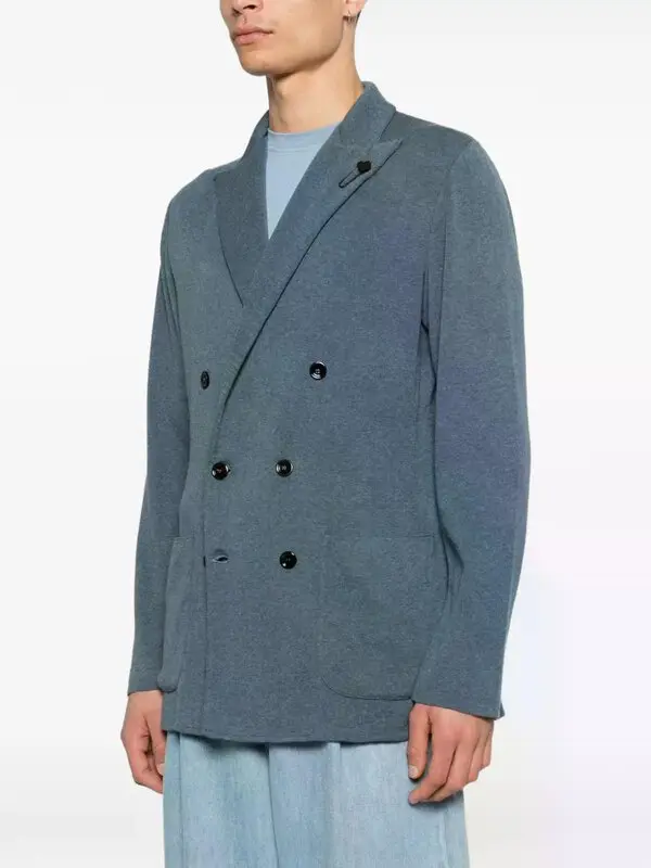 LARDINI Double-breasted Pocket Blazer