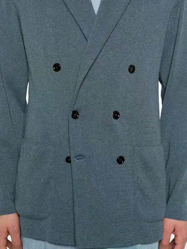 LARDINI Double-breasted Pocket Blazer