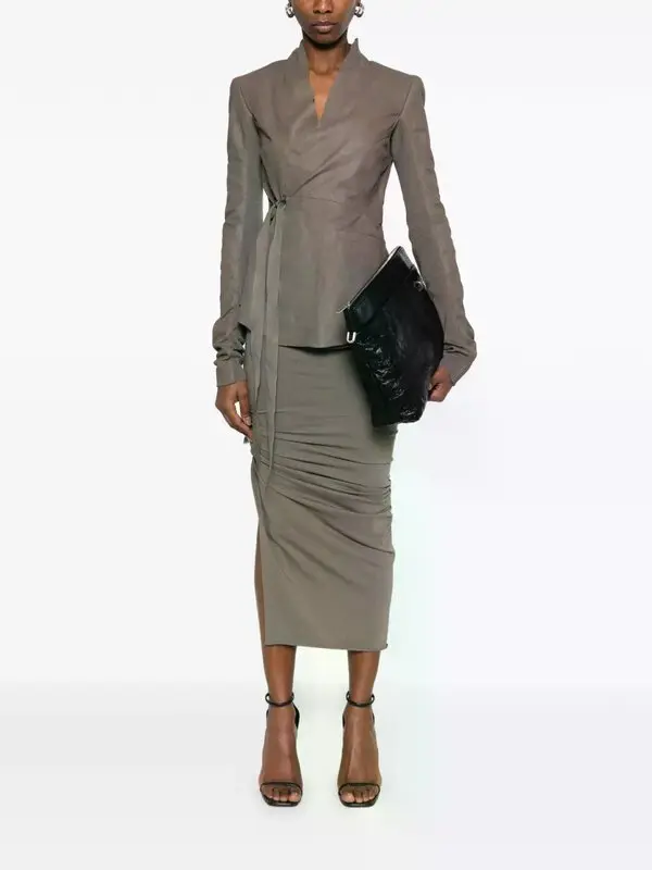 Rick Owens Tie-fastening V-neck Jacket - Green