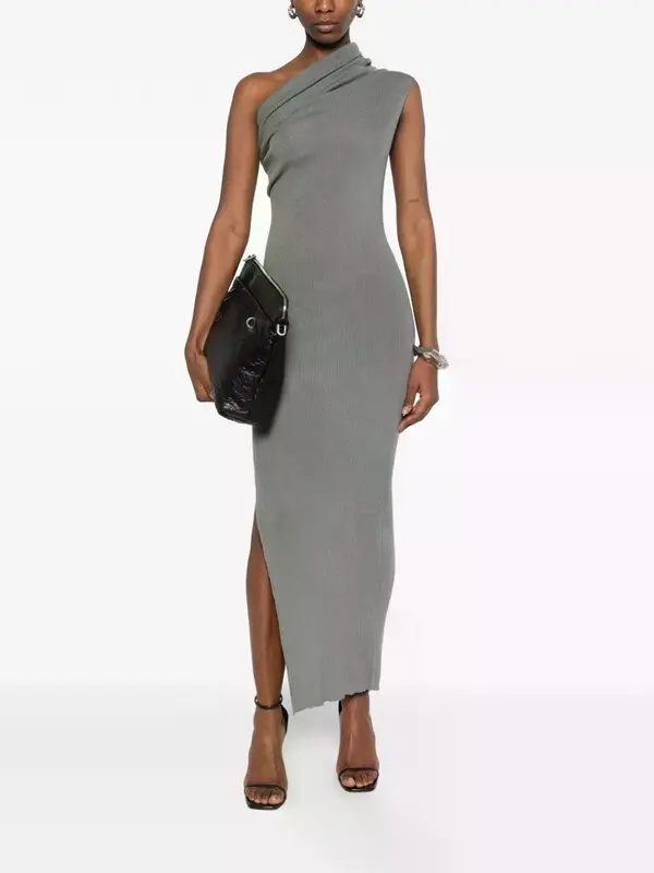 Rick Owens One-shoulder Split Midi Dress