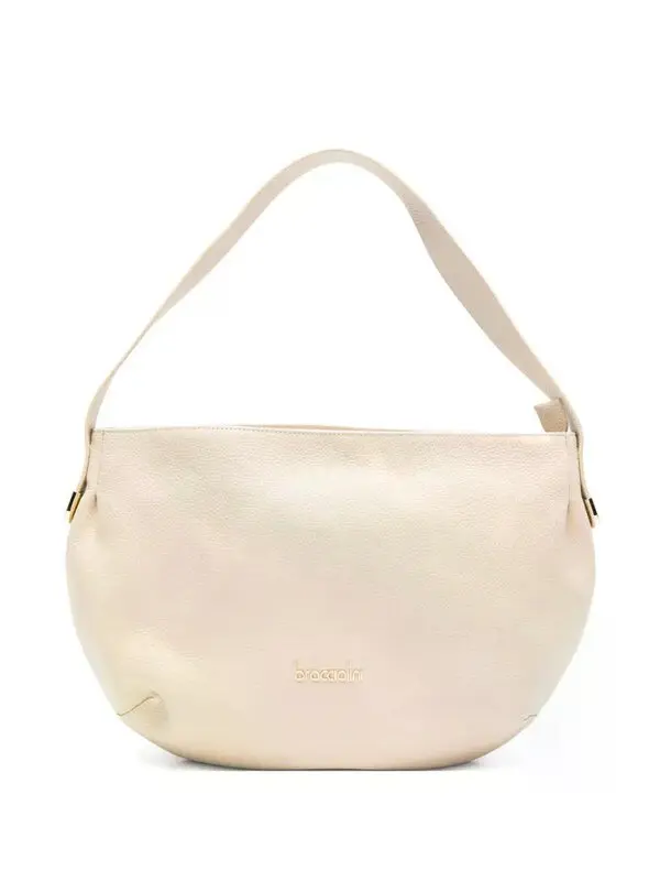 BRACCIALINI Ariel Pebbled-leather Shoulder Bag - Neutrals