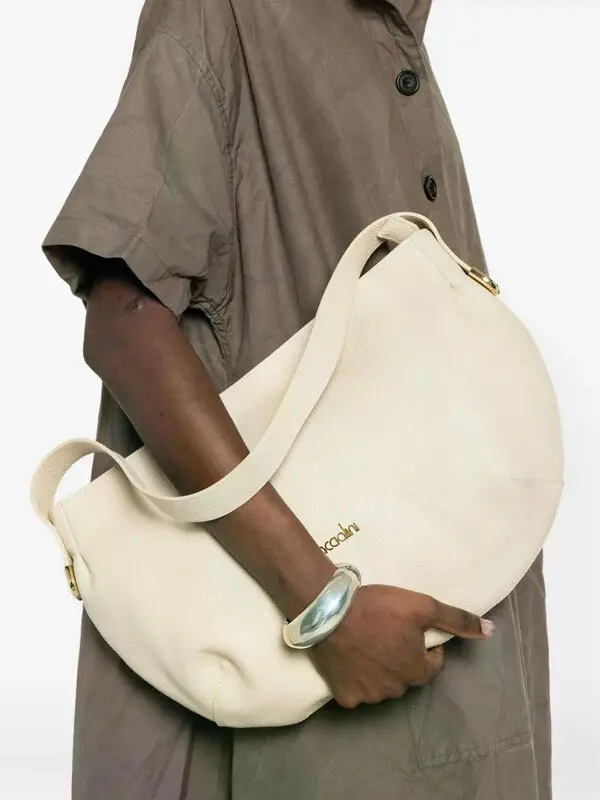 BRACCIALINI Ariel Pebbled-leather Shoulder Bag - Neutrals