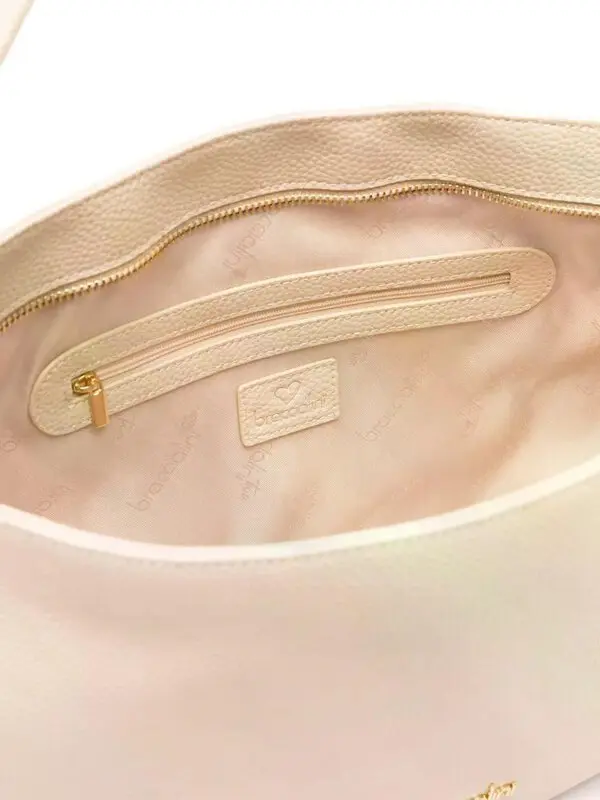 BRACCIALINI Ariel Pebbled-leather Shoulder Bag - Neutrals