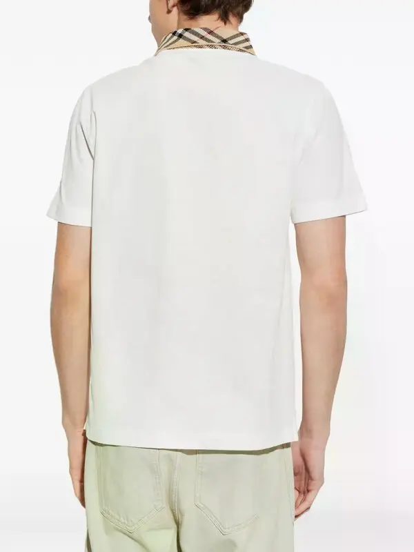 Burberry Check-collar Polo Shirt - White