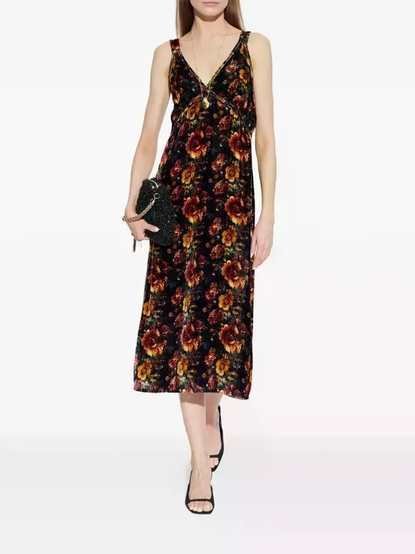 R13 Floral-print Midi Dress