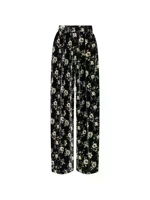 R13 Floral Trousers - Black