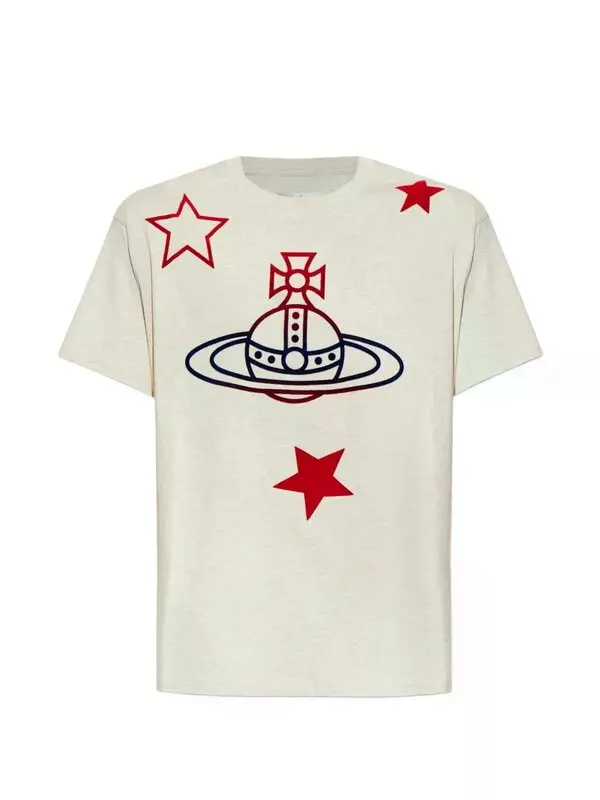 VIVIENNE WESTWOOD Orb-detail T-shirt - Neutrals