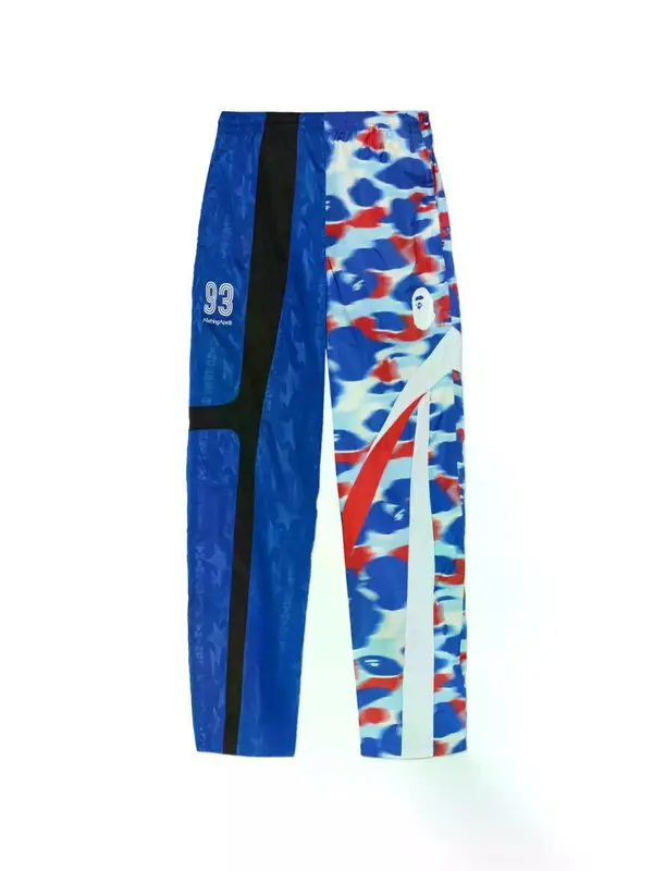 A BATHING APE Star Print Panel Trousers