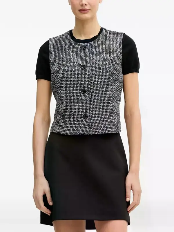 Dkny Button Tweed Vest
