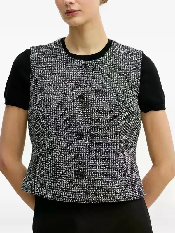 Dkny Button Tweed Vest