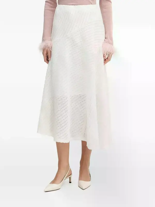 Dkny A-line Midi Skirt - White