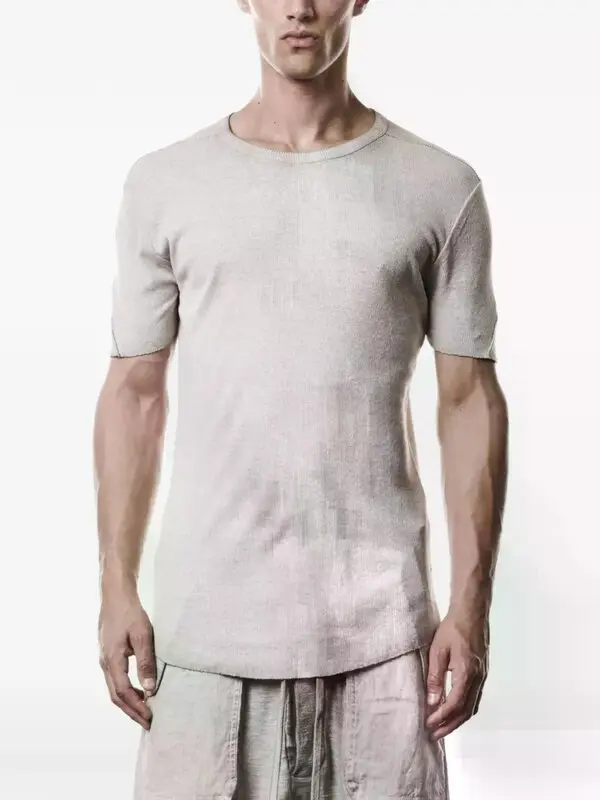THOM KROM Fine-ribbed T-shirt - Neutrals