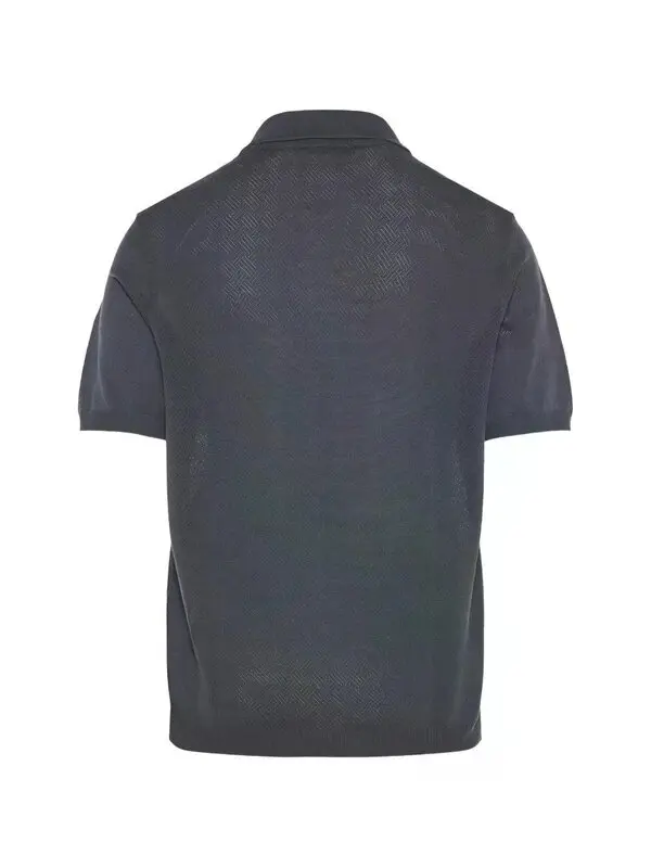 Corneliani Textured Half-zip Polo Shirt - Grey