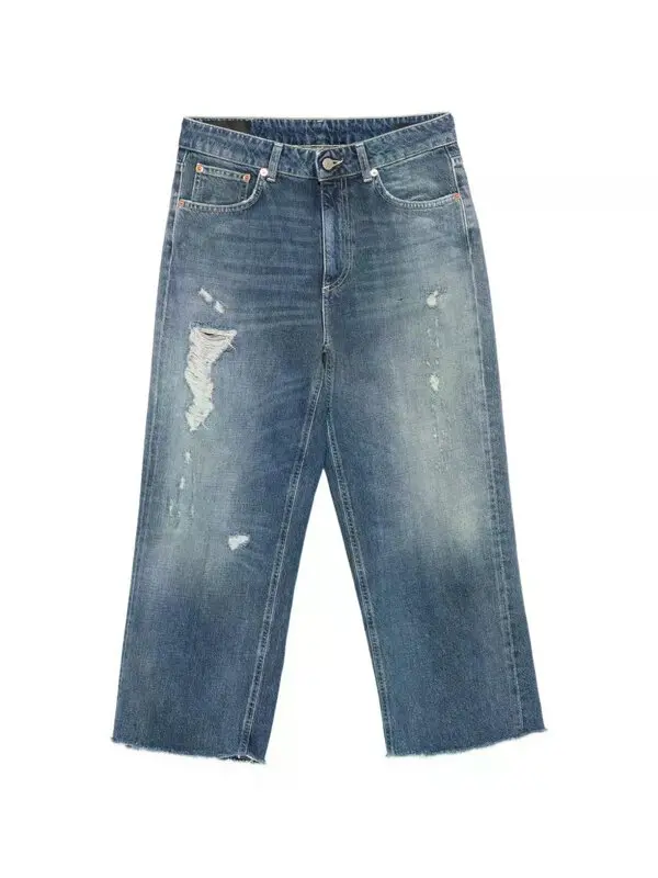 DONDUP Ripped Frayed Denim Jeans - Blue