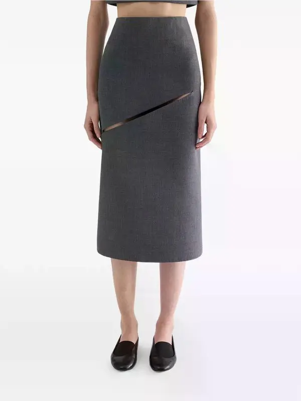 JIL SANDER Twill Pencil Skirt