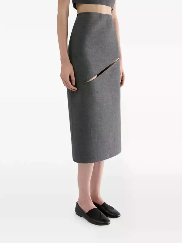 JIL SANDER Twill Pencil Skirt