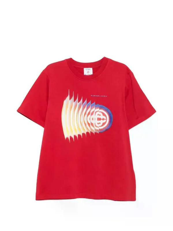 Casablanca Shockwave Cotton T-shirt - Red