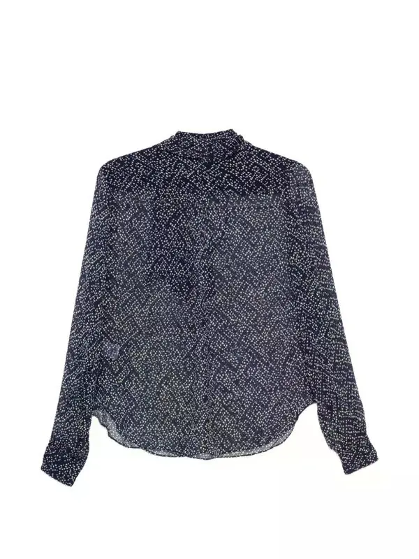 MARANT ETOILE Navy Dotted Cotton Shirt