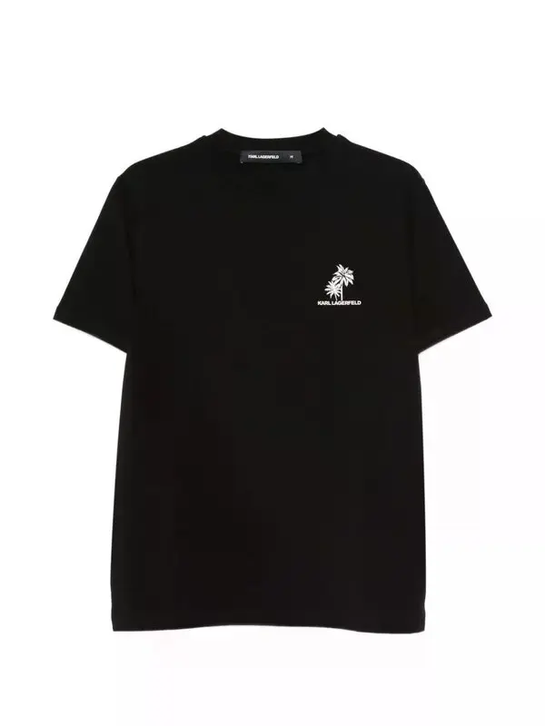Karl Lagerfeld Palm-tree T-shirt - Black