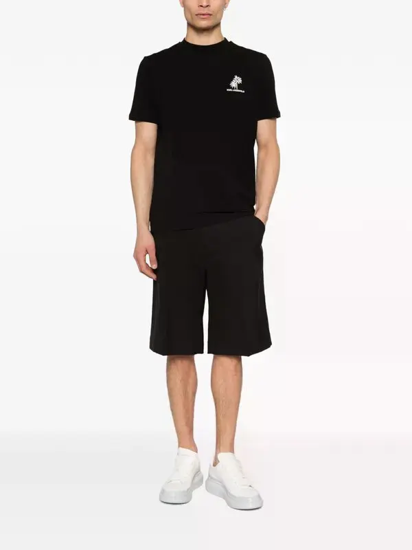 Karl Lagerfeld Palm-tree T-shirt - Black