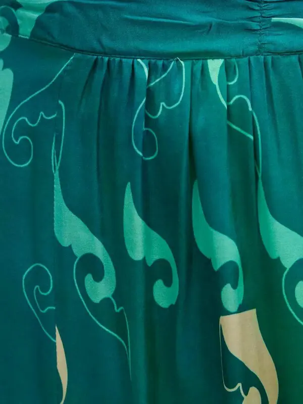 LA PETITE FRANÇAISE Printed Split Midi Skirt
