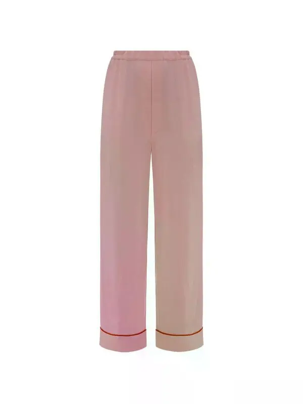 Sleeper Finnegan Piped Pajama-style Trousers - Pink