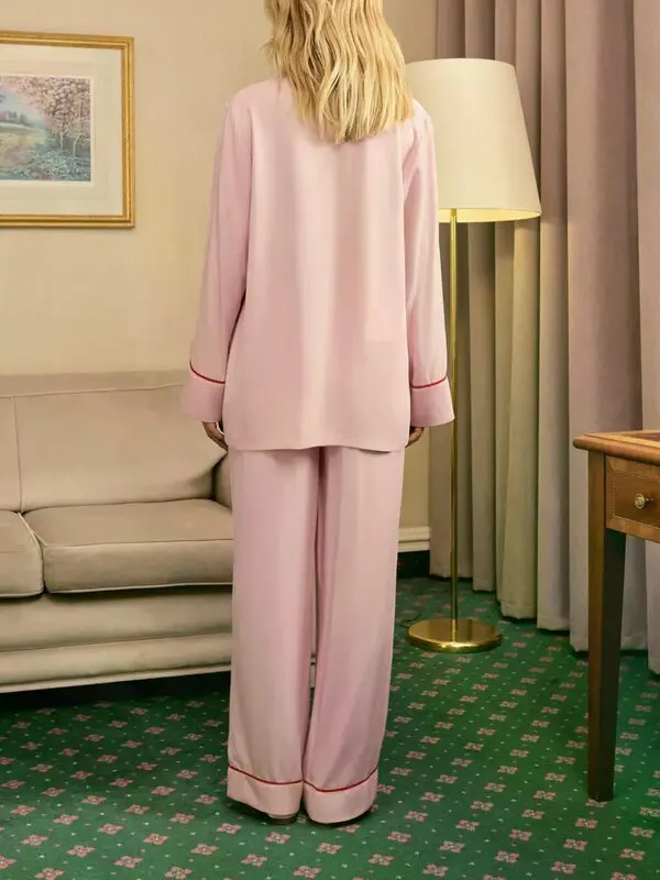 Sleeper Pajama-style Shirt With Contrast Trim