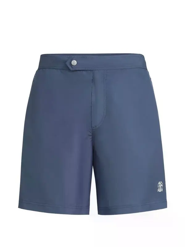Brunello Cucinelli Swim Shorts With Tabbed Waistband - Blue