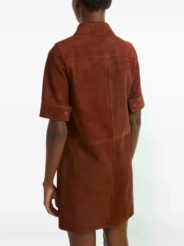 YVES SALOMON Buttoned Lambskin Mini Dress