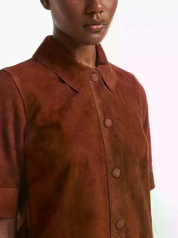 YVES SALOMON Buttoned Lambskin Mini Dress