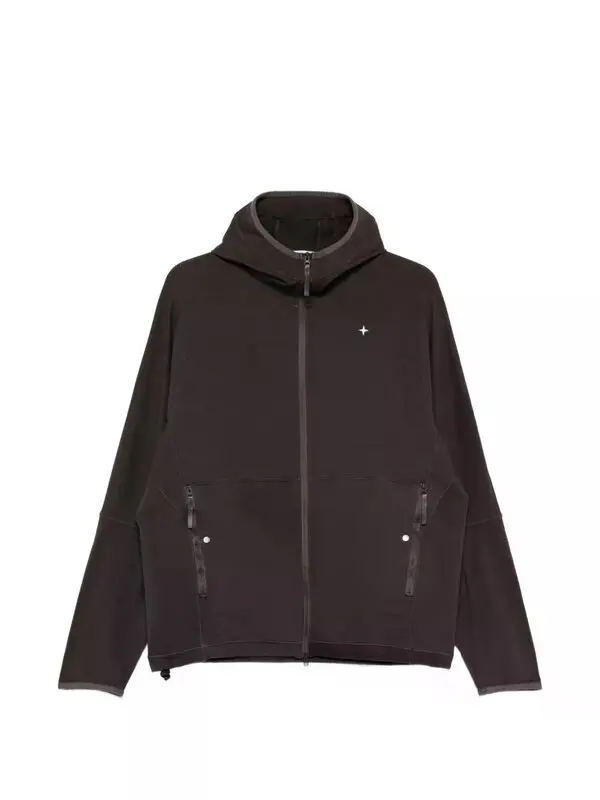 Stone Island Zip Hooded Sweatshirt - Grey