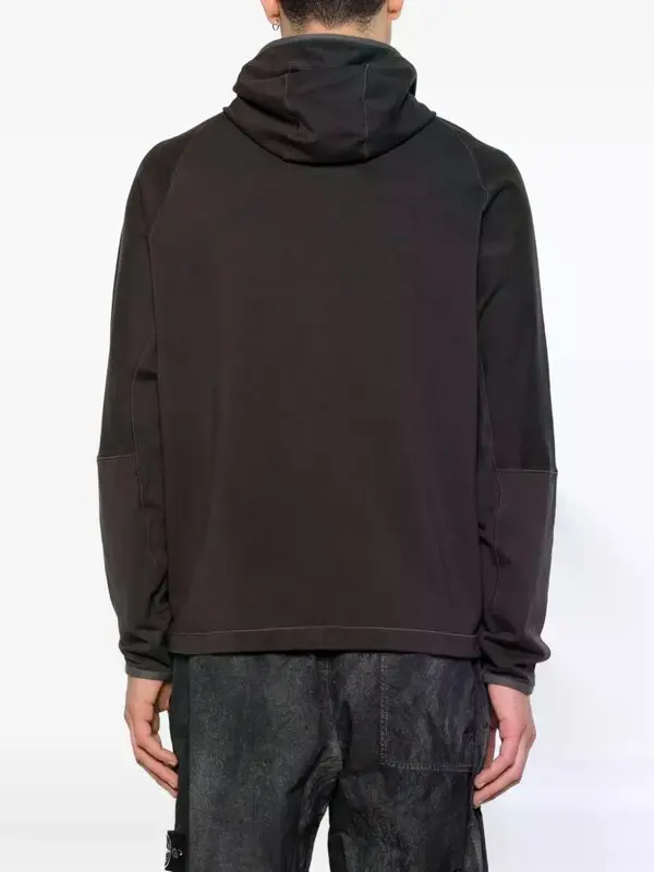 Stone Island Zip Hooded Sweatshirt - Grey
