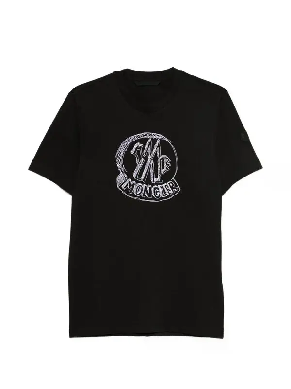 Moncler Cartoon Logo T-shirt - Black