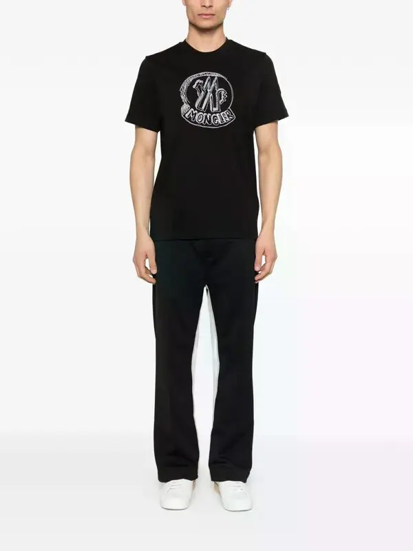 Moncler Cartoon Logo T-shirt - Black